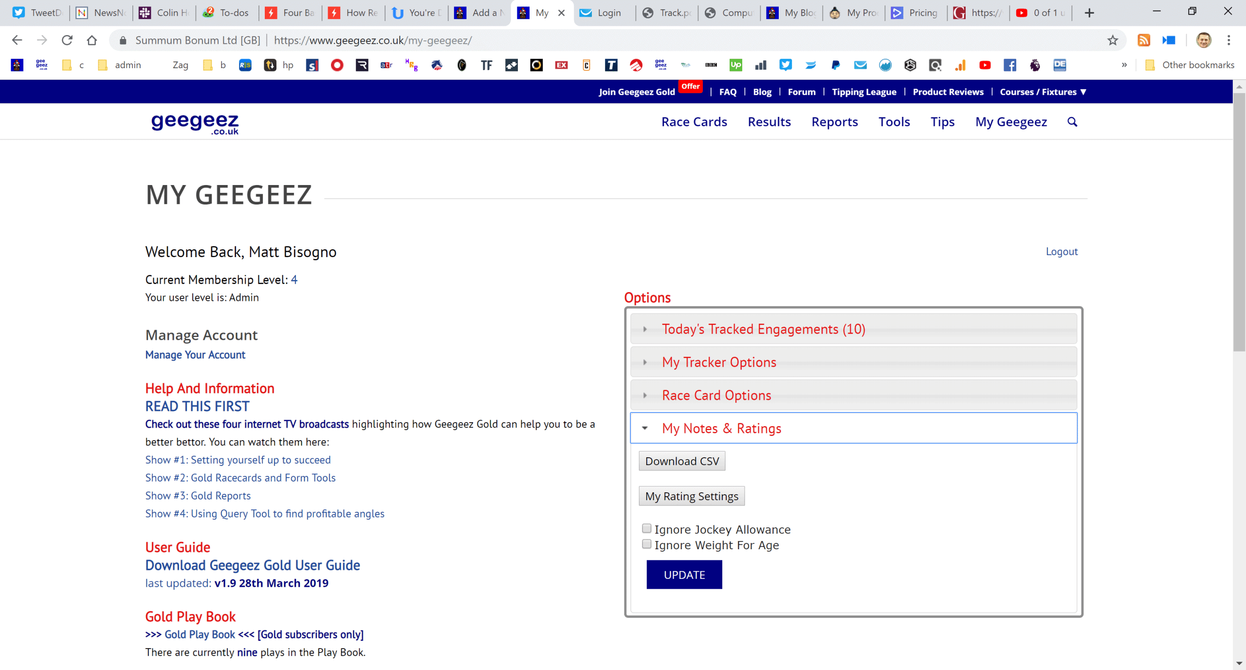 Geegeez Gold User Guide