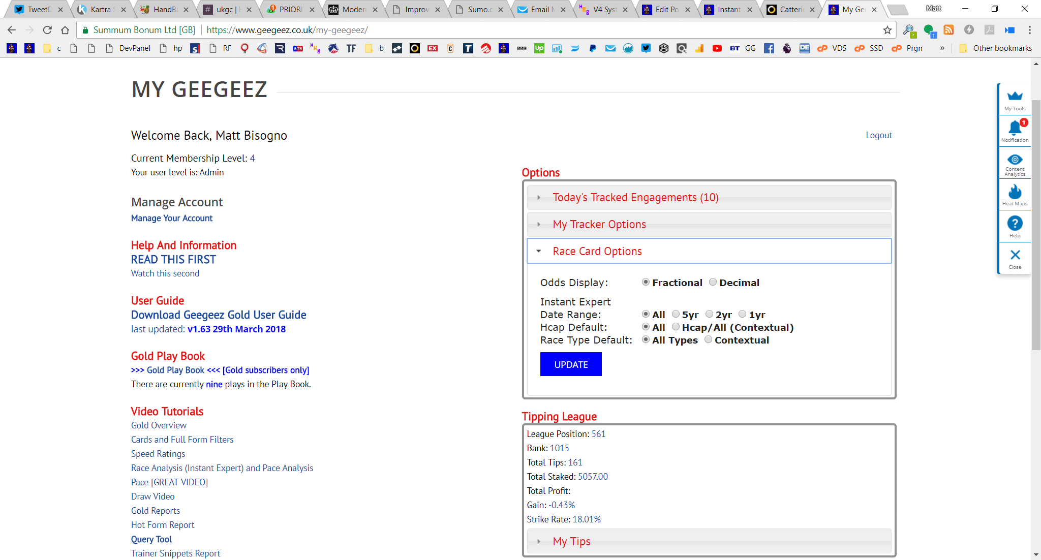 Geegeez Gold User Guide